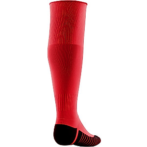 Under Armour Adult Soccer Over-The-Calf Socks, 1-Pair, Red/Black/White, Large