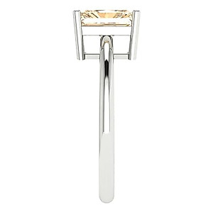 Clara Pucci 1.75ct Radiant Cut Solitaire Genuine Natural Morganite Wedding Bridal Designer Anniversary Engagement Ring 14k White Gold