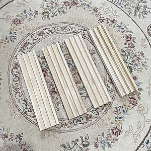 SUTIMSHE Wooden Domino Racks Set of 4 Natural Domino Trays Holders Organizer for Mexican Train Chickenfoot and Other Domino Games - Dominoes NOT Included