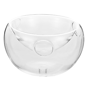 Yardwe Glass Salad Bowl Set w/ Ice Chiller Base Cold Serving Dish Set w/ Ice Chamber Dry Ice chilled serving bowl Double Salad BowlChilled Pasta Fruit Salad ( 10X10X6CM ) (O98VT2316439GKBALJ)