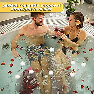 24 Pack 3 Inch Floating Candles for Centerpieces, 3 Inch Long Lasting Small Unscented White Floating Candle for Wedding, Birthday, Holiday & Home Decoration