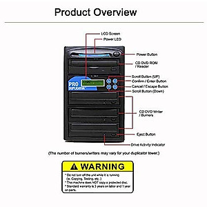 Produplicator 1 to 5 Blu-ray BD BDXL M-Disc CD DVD Duplicator - Standalone Copier Duplication Tower