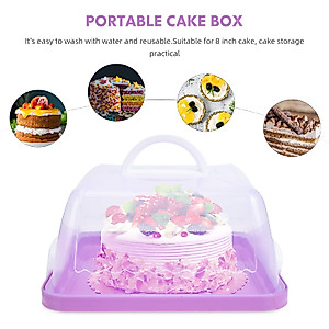LIFKOME Portable Cake Carrier Handle Cake Container Holder Lid Cake Stand Transport Storage
