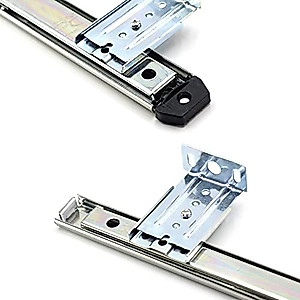 Drawer Slides 14inch Heavy Duty Metal Ball Bearing Slides Rails - for Under Table Keyboard Shelf Runners, Keyboard Tray Guides, Cabinet Furniture Slides, Drawer Repair Kit (Color : Black, Size : 350