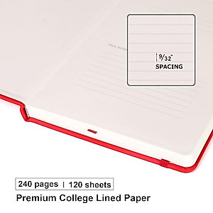 8 Pack Lined Journal Notebooks, 240 Pages, 5.5 x 8.3 inch, 8 Colors, Comix A5 Hardcover Notebooks, Classic College Ruled Notebooks for Writing