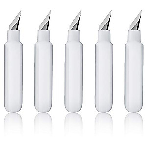 5 Pieces 360 Degree Swivel Craft Knife Rotating Replacement Blade Circle Cutting Knife Tool with Box for Vinyl Paper Foam Crafts