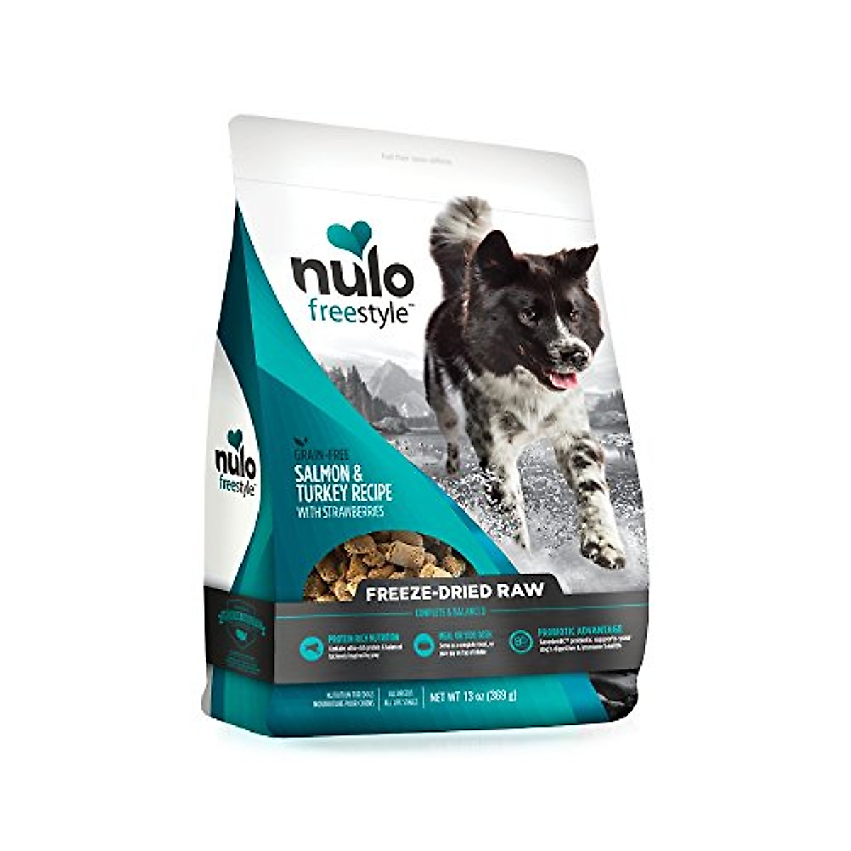 Nulo Freestyle Freeze-Dried Raw, Ultra-Rich Grain-Free Dry Dog Food for All Breeds and Life Stages with BC30 Probiotic for Digestive and Immune Health 13 Ounce (Pack of 1)