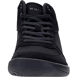 WHITIN Men's Wide Toe Box Canvas Minimalist Barefoot Shoes Width Zero Drop Minimus Sneaker Male Size 12 Athletic Workout Walking Minimal All Black 46