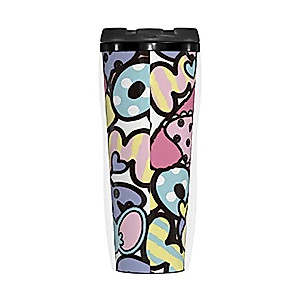 ORPJXIO Coffee Cup Kuromi Anime My Melody Insulated Water Bottle Double-Layer Mug Tumbler Cup With Lid 12 OZ