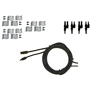 WindyNation 300 Watt Monocrystalline Solar Panel Kit + 1500W VertaMax Power Inverter + 300ah AGM Deep Cycle Battery for RV, Boat, Off-Grid 12 Volt Battery Systems