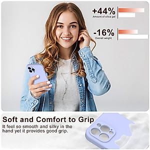 DEENAKIN for iPhone 13 Pro Max Case Silicone with Screen Protector - [Compatible with MagSafe] - Camera Cover - Slim Fit Protective Magnetic Phone Case 6.7" for Women Girls Lavender Purple