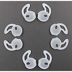 Ear Cushion Ear Tips Ear Gel for Apple Earphone EarPod, BLUEWALL Soft Gel Thin Comfortable Anti-Slip Sport Ear Bud, Fit for iPhoneSE?6S?6?5S?5C?iPod Touch6?5?4?Nano7 All Apple EarPod,4 Pair, White