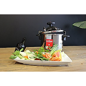 MAGEFESA Star Quick Easy To Use Pressure Cooker, 18/10 Stainless Steel, Suitable for induction. Thermodiffusion bottom, 3 Security Systems (14 QUART)