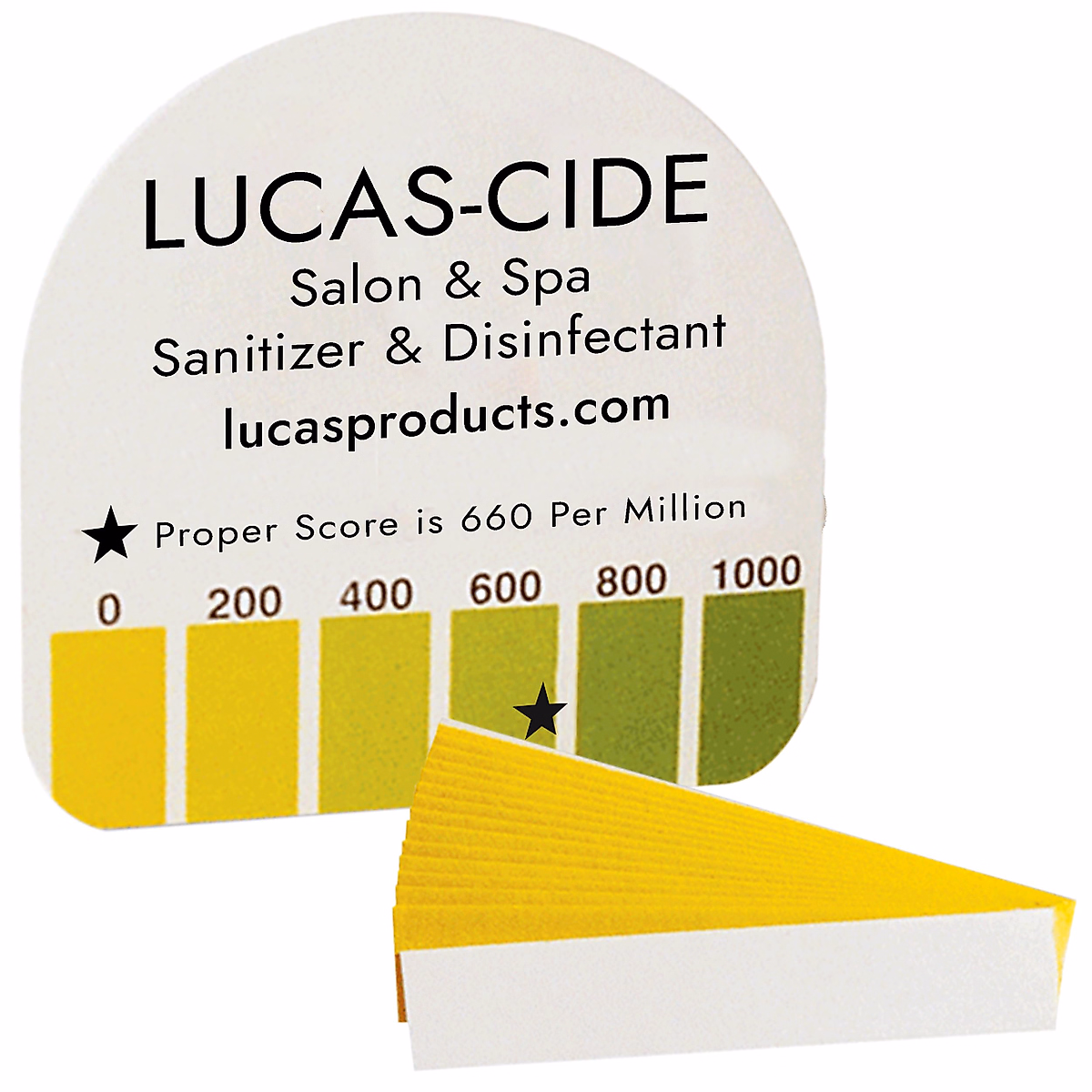 LUCAS-CIDE Quat Test Strips - Sanitizer Test Strips Food Service - 0-1000 ppm Test Strips for Sanitizing Solution - Pack of 15 Quat Sanitizer Test Strips