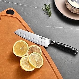 Klaus Meyer Stahl High Carbon Tri-ply Steel 5.5 inch Santoku Kitchen Chef Knife