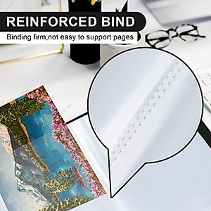 JJRING 12x16 Art Portfolio Folder with Clear Sheet Protectors, 2Pack 60-Pocket Portfolio Binder for Diamond Paintings, Presentation Book for Artwork and Document Organizer, Black