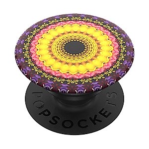 PopSockets PopGrip: Phone Grip and Phone Stand, Collapsible, Swappable Top (Lantana Warp)