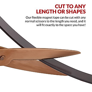 Magnetic Tape, 15 Feet Magnet Tape Roll (1/2'' Wide x 15 ft Long), with 3M Strong Adhesive Backing. Perfect for DIY, Art Projects, whiteboards & Fridge Organization