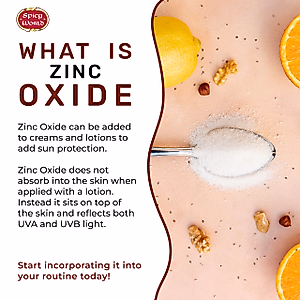 Spicy World Zinc Oxide 1 Pound Bag - NON NANO Uncoated - 100% Pure Pharmaceutical Grade - Perfect for Sunscreen, Lotions, Creams