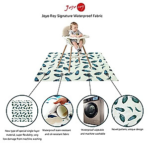 Joyo roy 53" Baby Floor Mat Splat Mat High Chair Mat Waterproof Mat Play Mat Toddlers Splat Mat for Under High Chair Kids Placemats for Dining Table High Chair Mat for Floor Mat for Under High Chair