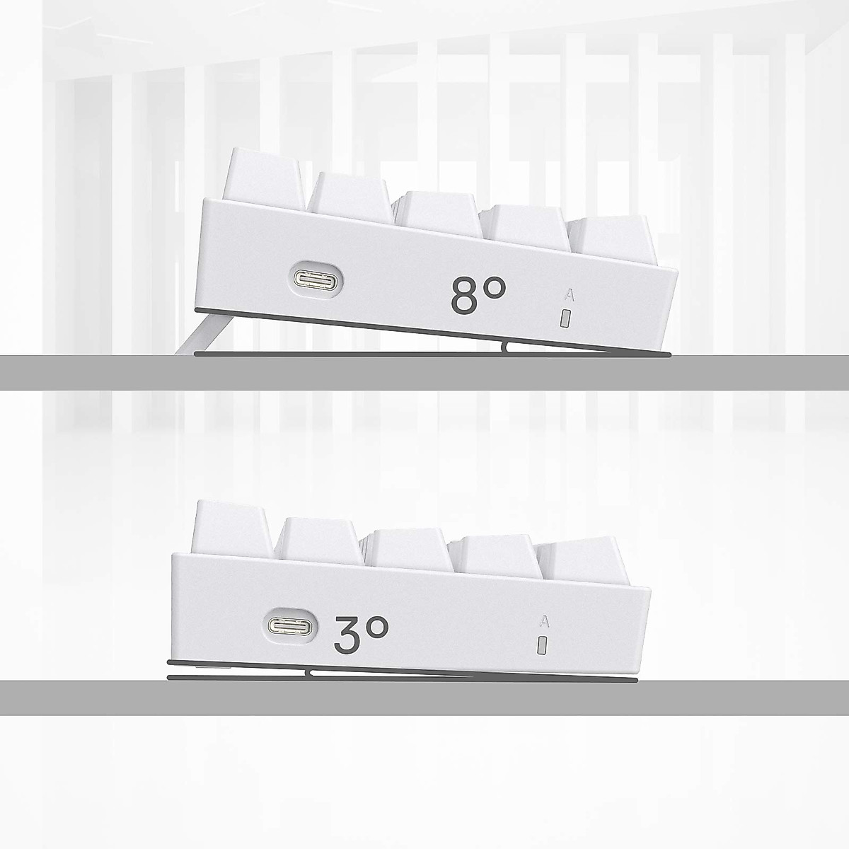 Redragon K630 Dragonborn 60% Wired RGB Gaming Keyboard, 61 Keys Compact Mechanical Keyboard with Linear Red Switch, Pro Driver Support, White