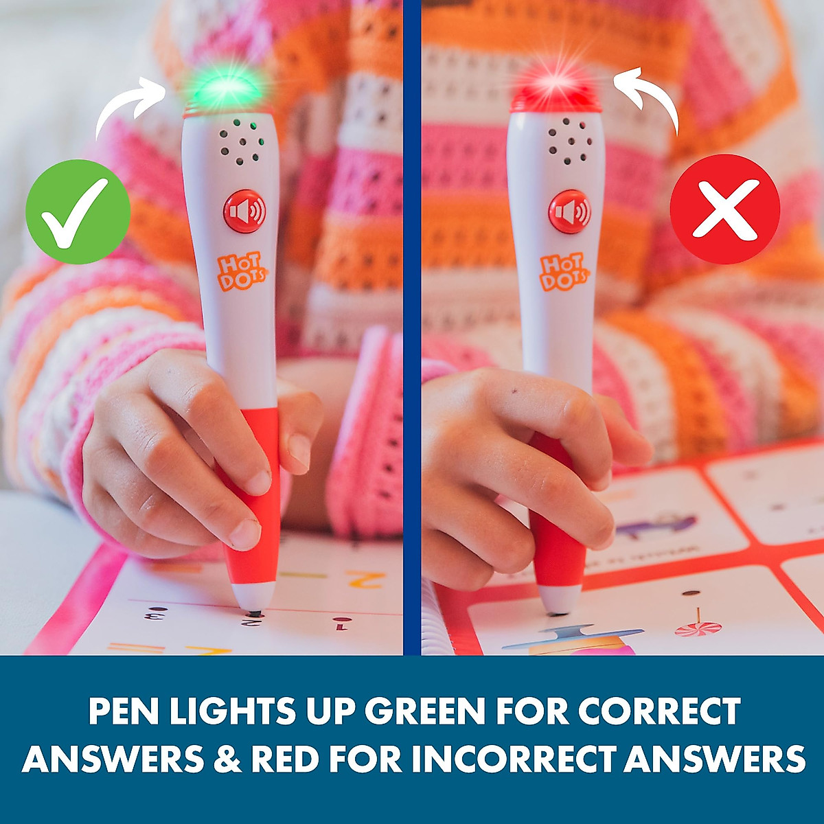 Educational Insights Hot Dots Let's Learn Kindergarten Math - Kindergarten Math Workbook, Classroom Essentials, Ages 5+