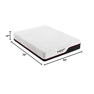 MLILY 12 Inch Full Mattress, Manchester United Memory Foam Mattress in a Box Made in USA, Medium Plush, CertiPUR-US Certified