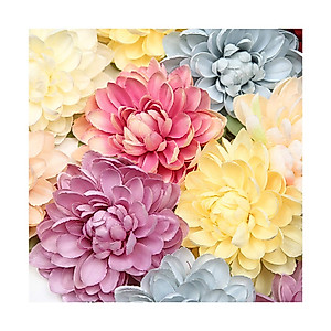 Dreamm 8 Pack Artificial Chrysanthemum Flowers Fake Silk Multicolor Dahlia Flower Head for DIY Wedding Bouquets Centerpieces Arrangements for Home Garden Party Decoration