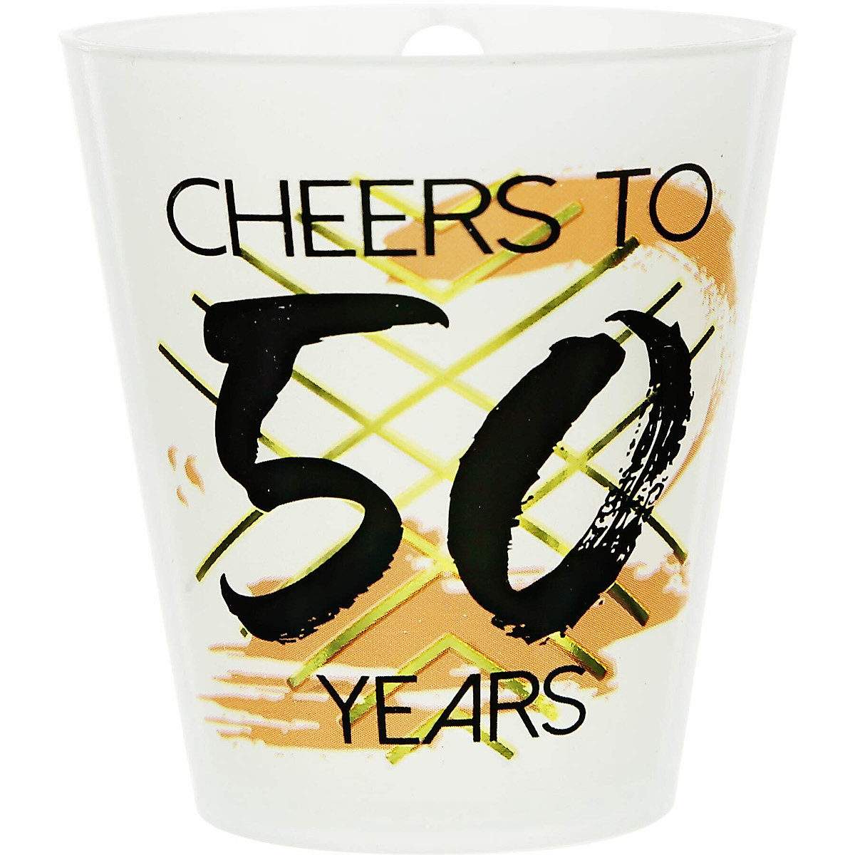 Pavilion - 50th Birthday Novelty Glow In The Dark Shot Glass Beaded Necklace Party Supplies