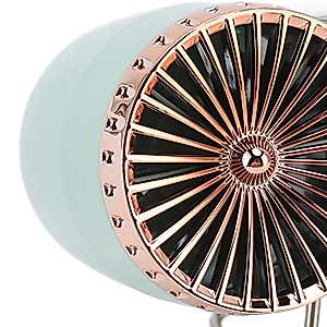 HEEPDD USB Desk Fan, Dual Blade Bear Design 3 Speeds Strong Wind Night Light Table Fan Quiet Dual Blade Bear Design Desk Fan with USB Charging for Dormitory (Green)