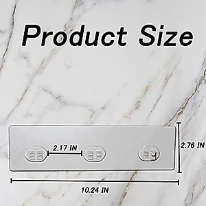 Shower Caddy Adhesive Replacement 4 Pcs, Strong Waterproof Transparent Shower Adhesive Hanging Hooks No Drilling for Shower Caddy Corner Shelf, Soap Holder, Bathroom Storage Shelves (Transparent)