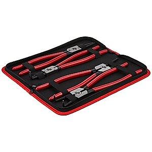 Astro Pneumatic Tool 94222 13" 4pc Large Internal/External Snap Ring Pliers , Black
