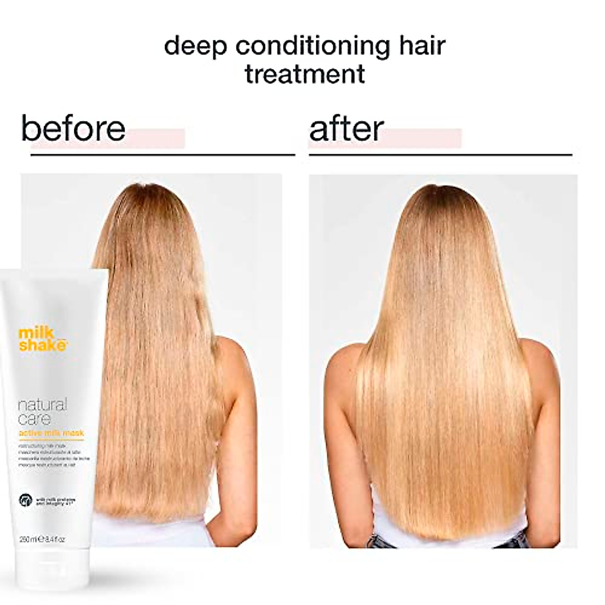 milk_shake Active Milk Deep Conditioning Hair Mask - Hair Mask for Dry Damaged Hair - Hair Repair Mask for Damaged Hair, 8.4 fl. oz.