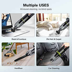 Aroma Room Portable Hand Vacuum Cleaner, Handheld Mini Cordless Cleaner for Dust Pet Hair Dirt Home, Car Interior, Lightweight, Easy to Use, Compact Design Battery Rechargeable with USB-C Cable