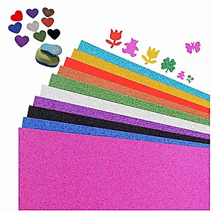 Hysiwen 20 Sheets Silver Glitter Cardstock, 250gsm/92lb A4 Sparkly Paper for Making Cards, Invitations, Paper Crafts, Party Decoration