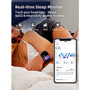 Alexa Smart Watch for Women, Alexa Built-in, RERE Fitness Tracker for Blood Oxygen, Heart Rate, Sleep Monitor, 1.69 inch Smartwatch for Android and iPhone, 5ATM Waterproof, 10 Day Battery Life, Pink