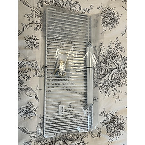 Generic 2 pc White Wall Shelf Inexpensive Heavy-Duty Steel with an Anti-Rust Coat with All Hardware, Pantry Wall Shelves, Garage Wall Shelves, Wall Mounted Shelf for Storage, Laundry Room Shelf