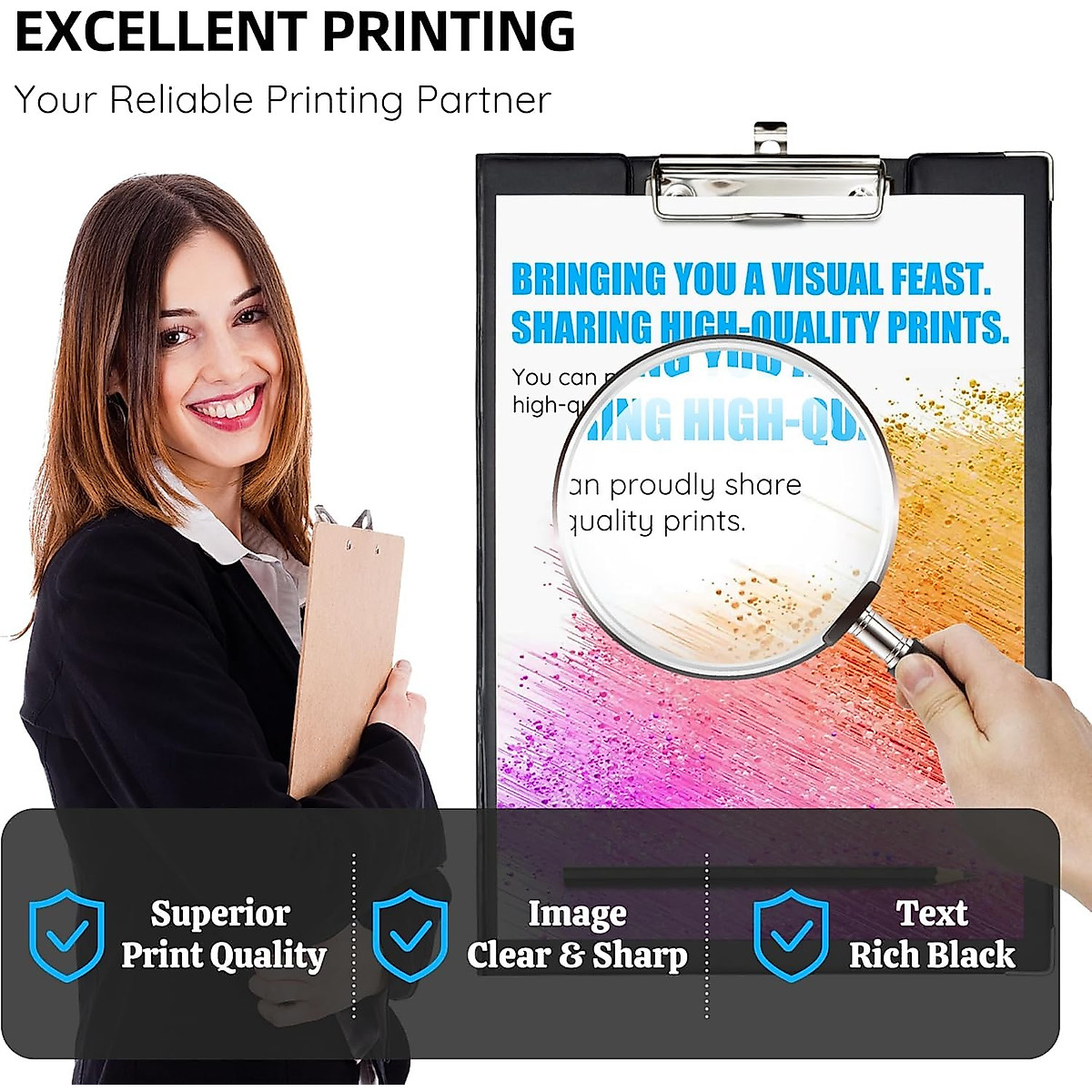 206A Toner Cartridges 4 Pack (with chip) : Replacement for HP 206A Toner Cartridges Set , Compatible with HP Color LaserJet Pro MFP M255, M282, M283 Series Printer Toner Cartridge (High-Yield, HP206A)