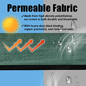 Green 6FT X 50FT Outdoor Privacy Screen Fence & Mesh Shade Net Cover, Ideal for Garden and Backyard - Enhances Privacy for Fencing & Chain Link, Perfect for Patio Privacy Wall, Slats，Freestanding