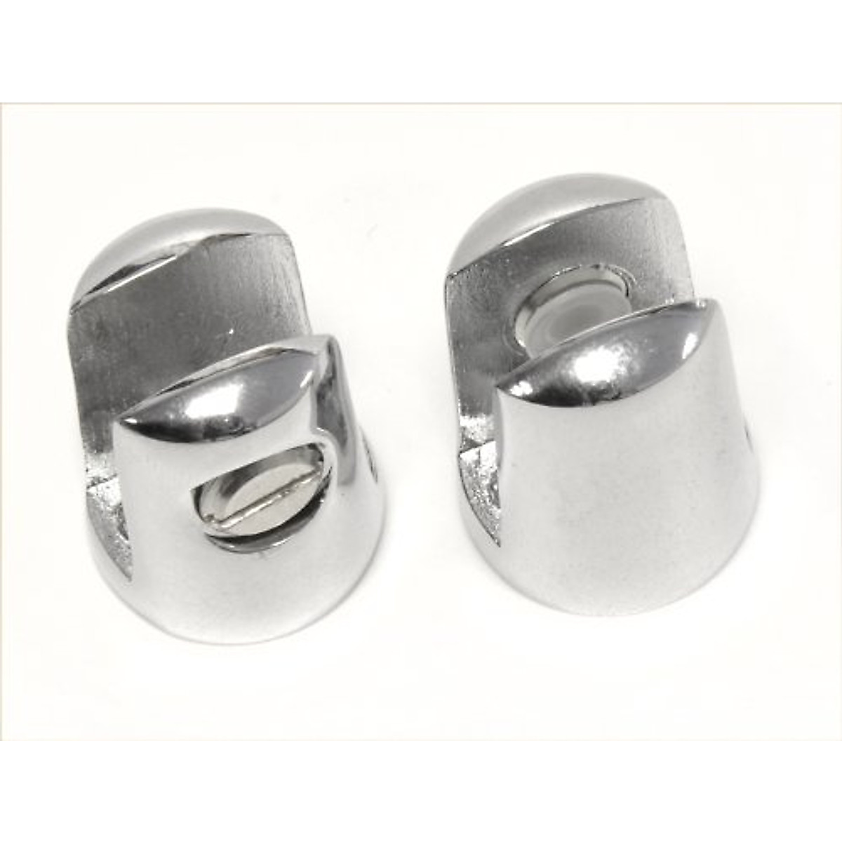 BSM Marketing 5 5/6", 1/4" Thickness Toughened Glass Corner Shelf for Bathroom Bedroom Office with Chrome Finish Shelf Supports