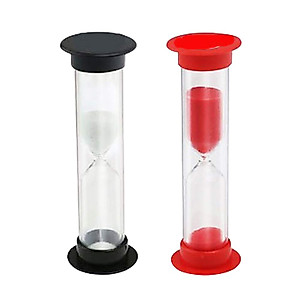 Gilroy 1pc Hourglass Sand Timer, Glass Sandglass Hourglass Timer 3 Minutes for Kids Children Brush Teeth Time Gadget Toy Gift, Random Color Random Color