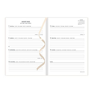 Letts of London Inspire Academic Weekly/Monthly Planner, August 2023 to July 2024, Week-to-View, Sewn Binding, Multilingual, A5 Size, 8.25" x 5.875", White (C031386-24)
