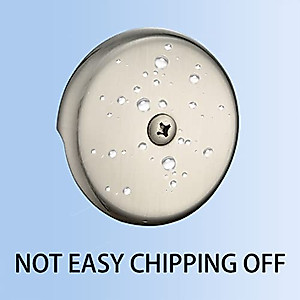 1-Hole Bath Tub Overflow Faceplate Single Hole Trim Bathtub Drain Over Flow Plate Cover With Matching Screw And Adapter Universal-Fits For Bathroom Replacing Plates, Brushed Nickel Finish