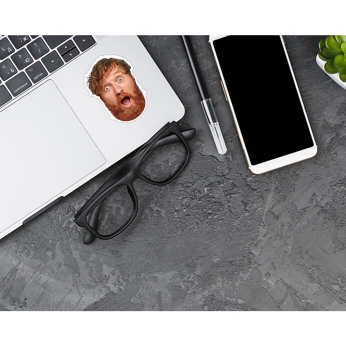 Personalized Face Stickers - Portrait | Sheet with 14 Stickers | Customized - Picture Decals | Waterproof | Funny Photo Stickers | Fancy Gift Idea