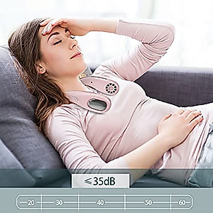 Lashahope Personal Fan,Portable Neck Fan Rechargeable,Hands-Free Bladeless Fan with Three-speed Change,360° Surround Airflow Personal Cooling Fan for Outdoor Sports Travel (Pink)