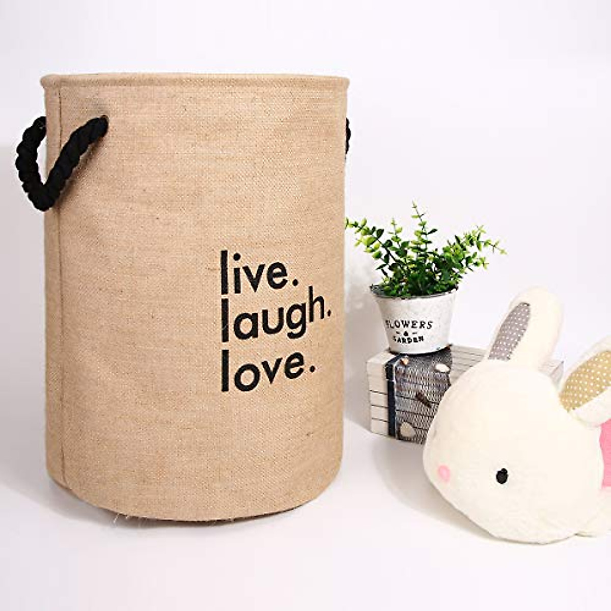 Foldable Laundry Basket with Handle,Large Capacity Dirty Clothes Laundry Hamper (Yellow)