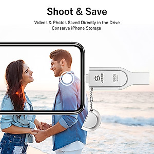 MFi Certified 128GB Photo-Stick-USB-Flash-Drive iPhone-Photo-Storage-Stick USB C iPhone-Flash-Drive-for-Photos External-Storage-iPhone-Thumb-Drive Memory-Stick-for-Android iPad iPhone-Photo-Transfer
