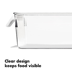 OXO Good Grips Fridge Organization Bin 5 in x 14 in - for Yogurt Cups, Small Produce, Berry Bins and More