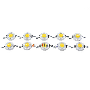 Gump's grocery 10PCS 1W Warm White SMD LED Chip Lamp Beads White RGB Light 100-110LM