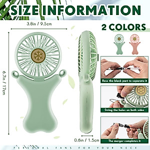 4 Pcs Fan Necklace Portable Mini Personal Fan 108 Degrees Rotating Adjustment Lash Fan 3 in 1 Hand Handheld Hanging Neck Speed Adjustable USB Rechargeable Fan for GWomen Indoor Outdoor Travelling